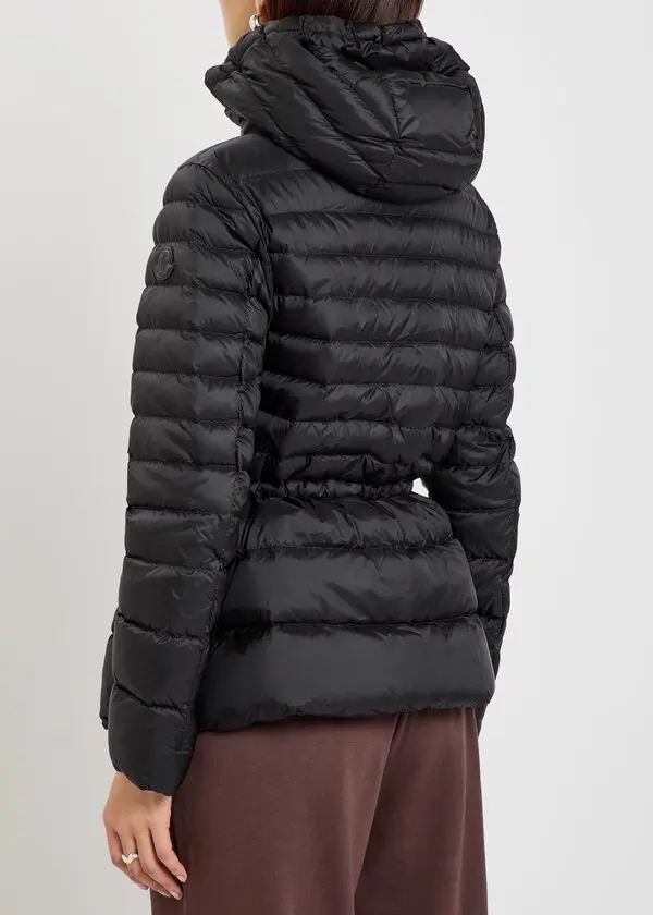Moncler Raies Hooded Padded Nylon Jacket - Black