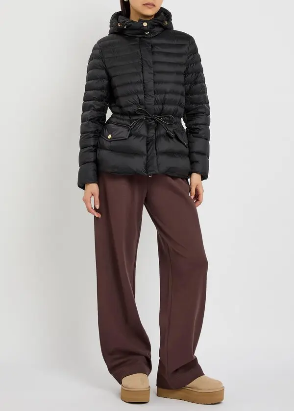 Moncler Raies Hooded Padded Nylon Jacket - Black
