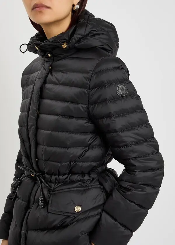 Moncler Raies Hooded Padded Nylon Jacket - Black