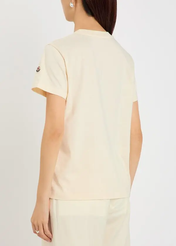 Moncler Logo-appliquéd Cotton T-shirt - White