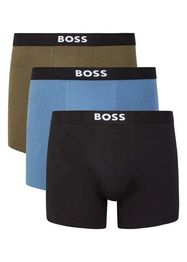 BOSS Stretch-cotton Boxer Briefs - Green