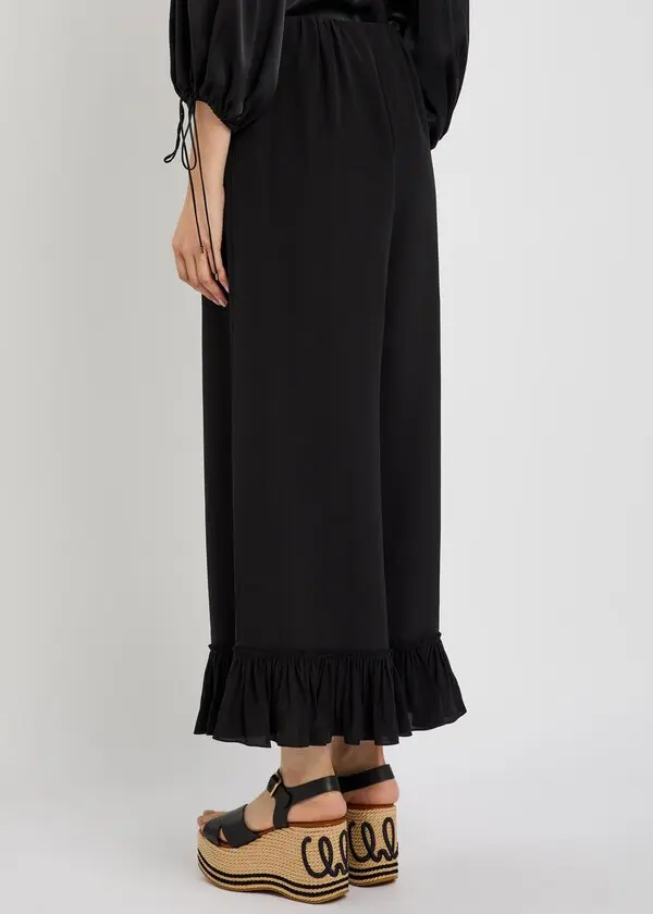Chloé Frill Silk-georgette Culottes