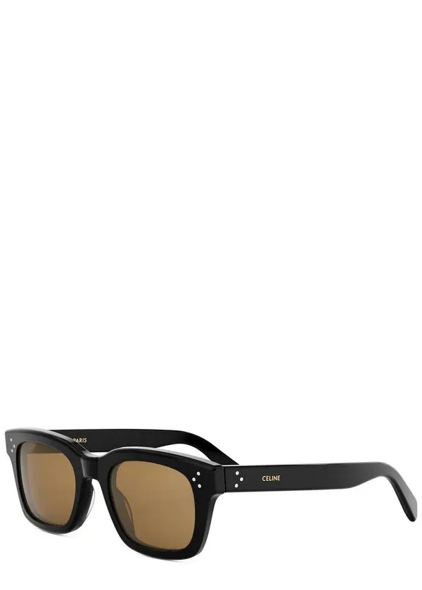 Celine 3 Dot Rectangle-frame Sunglasses - Black