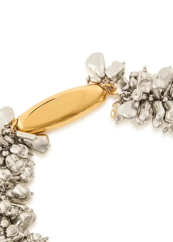 Dries Van Noten Bead-embellished Brass Necklace