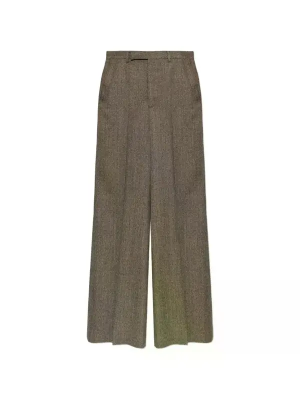 Rick Owens Wool Wide-leg Trousers - Brown