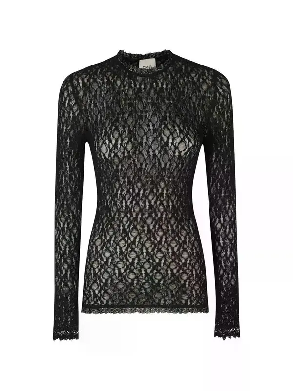Isabel Marant Étoile Brany Lace Long-sleeve Top - Black