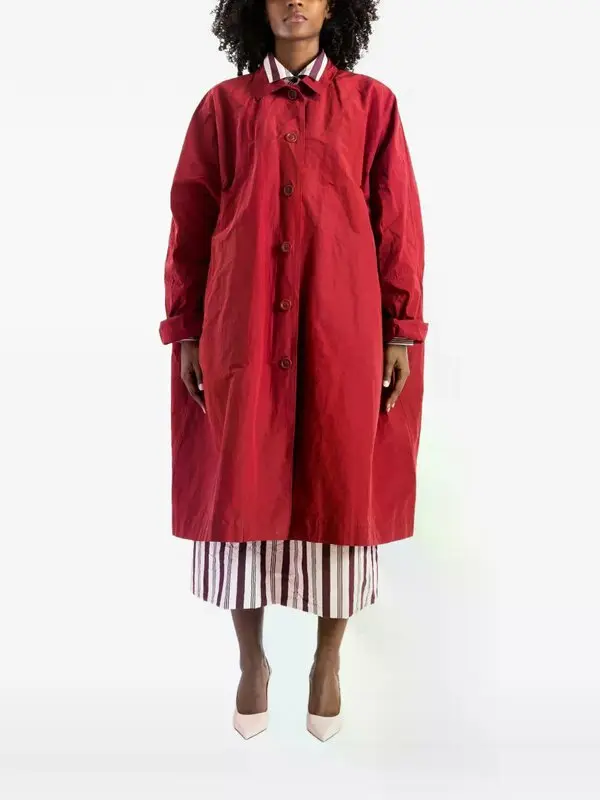 CASEY CASEY Oversized Button-up Coat - Red