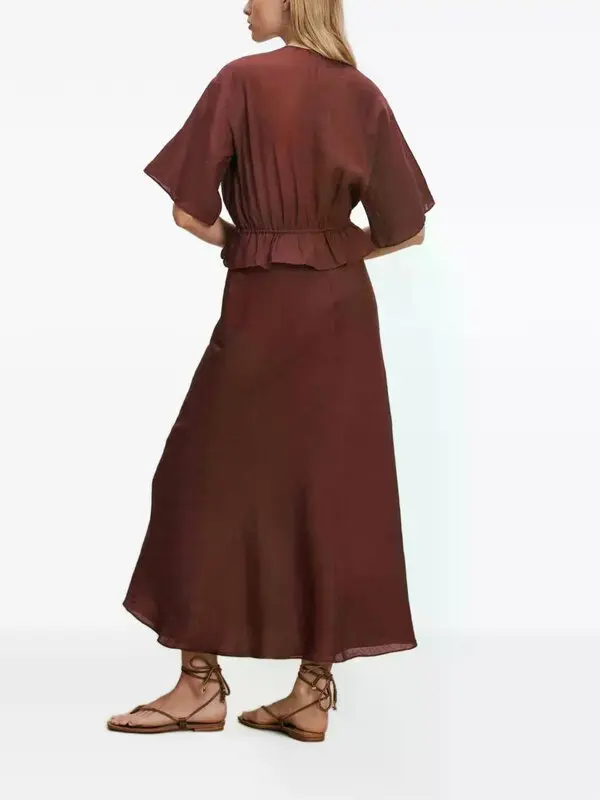 Veronica Beard Dominick Ruffled Lace-trim Midi Dress