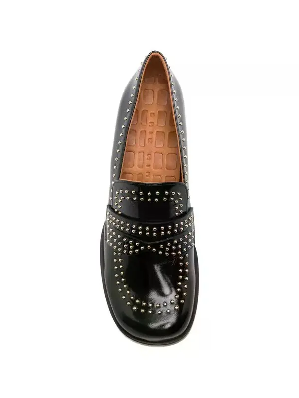 Chie Mihara Stud-embellished Leather Loafers