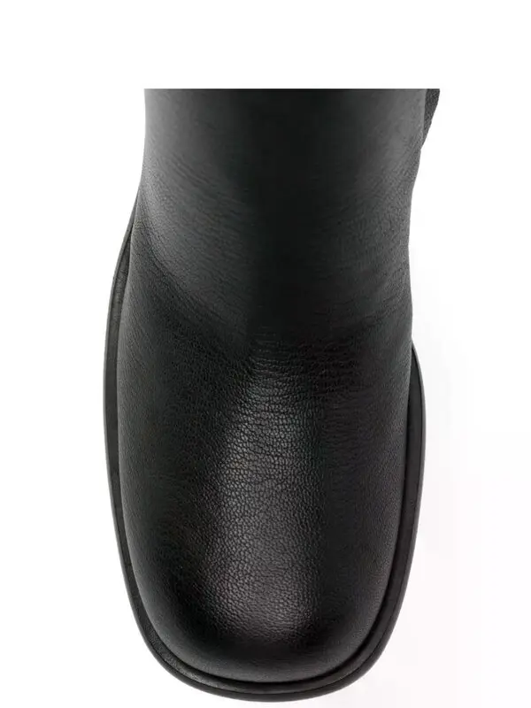 SERGIO ROSSI Square-toe Block-heel Ankle Boots