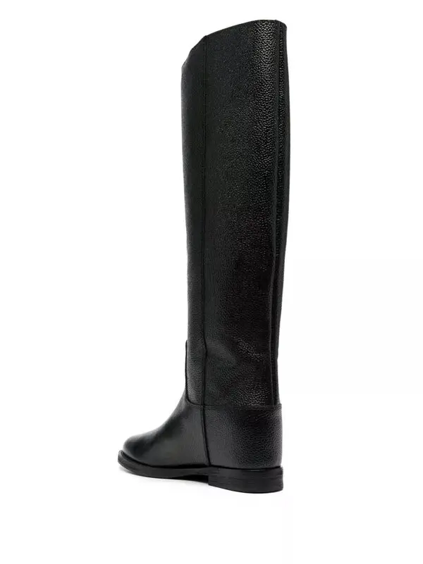 VIA ROMA 15 Logo-plaque Leather Knee-high Boots