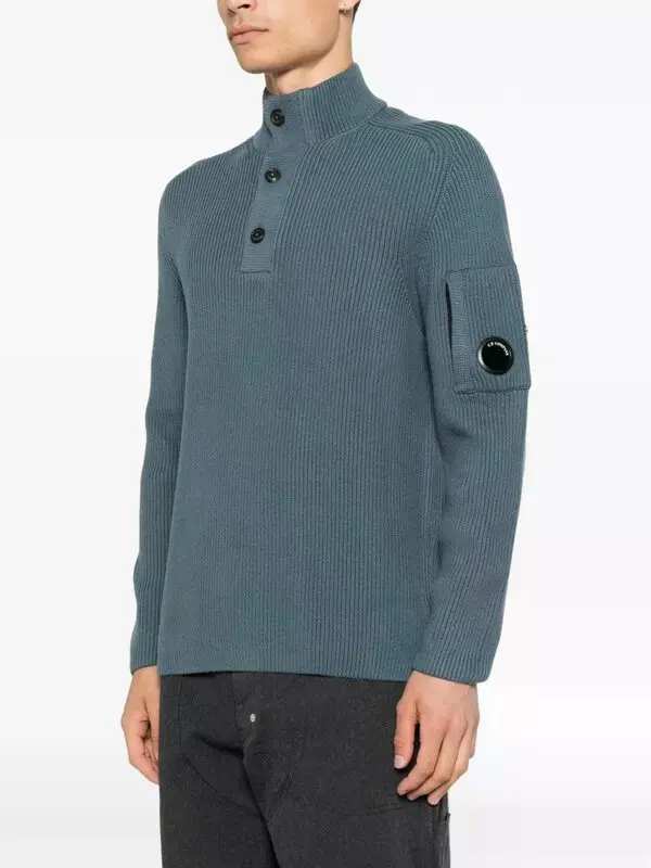 C.P. COMPANY Ribbed-knit Sweater - Blue