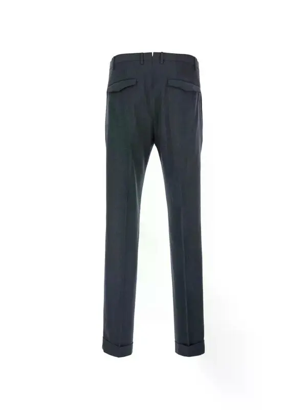 PT TORINO Pleated Turn-up Trousers - Grey