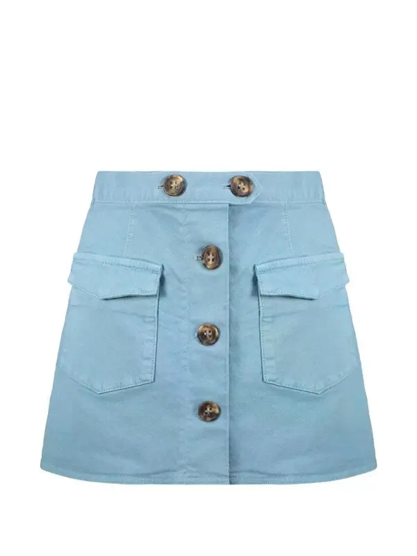Red Valentino Button-front Cargo Mini Skort - Blue