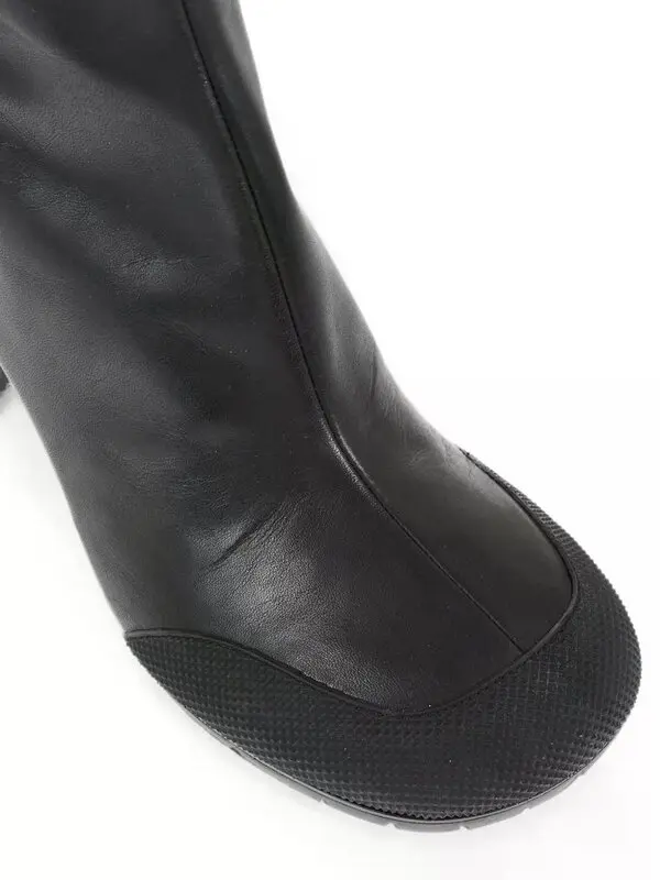 Random Identities Rope-handle Leather Boots - Black