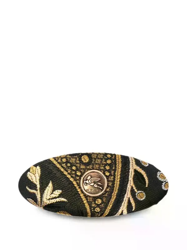 Etro Pegasus Jacquard-woven Hair Clip - Black