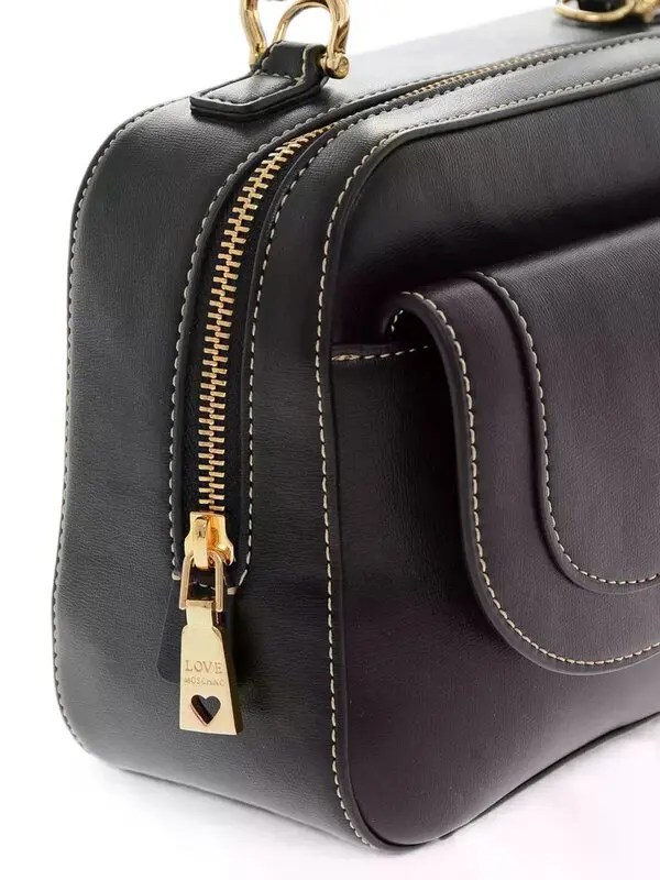 Moschino Contrast-stitch Top-handle Tote Bag - Black