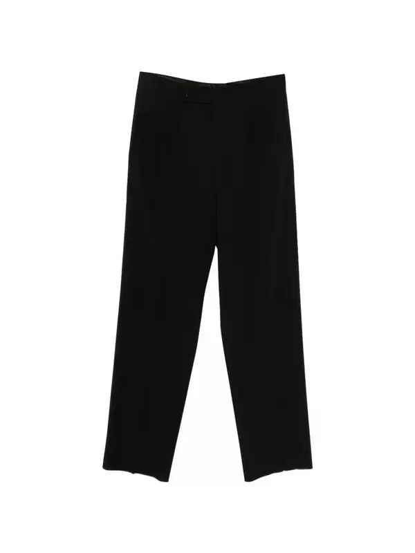Giorgio Armani Pleated Wide-leg Trousers - Black