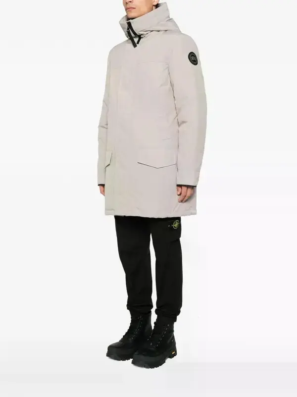 Canada Goose Logo Patch Hooded Coat