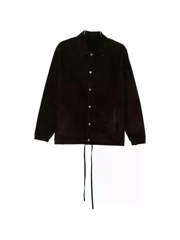 GIORGIO BRATO Suede Long-sleeves Jacket - Brown