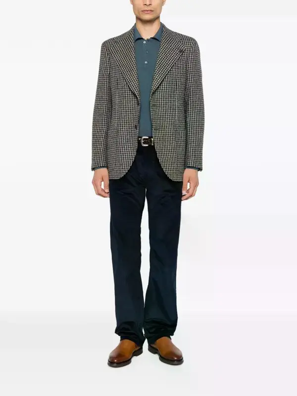 GABRIELE PASINI Houndstooth-pattern Single-breasted Blazer