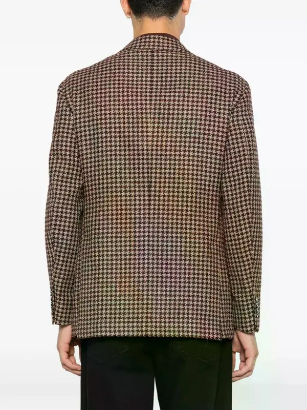 GABRIELE PASINI Houndstooth-pattern Notched-lapels Jacket