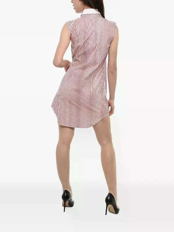 Dsquared2 Striped-pattern Tie-collar Mini Dress