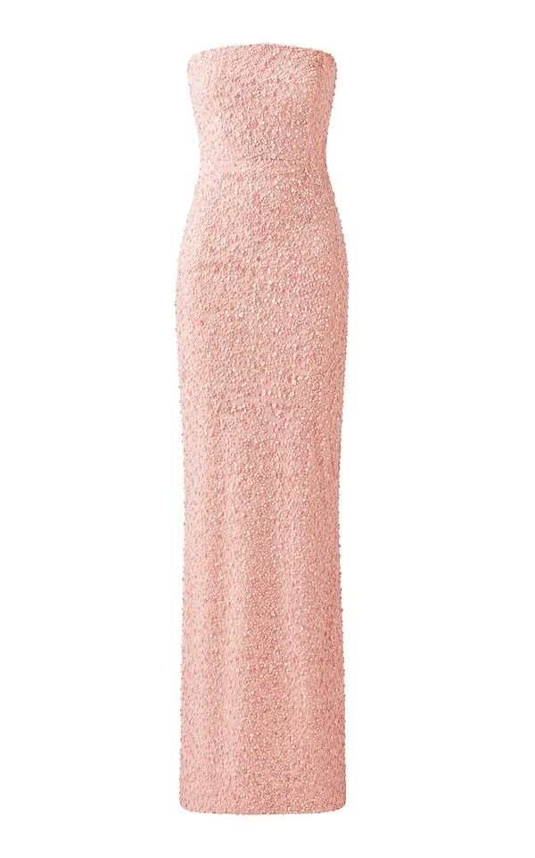 THE NEW ARRIVALS ILKYAZ OZEL Nara Sequined Maxi Dress - Pink