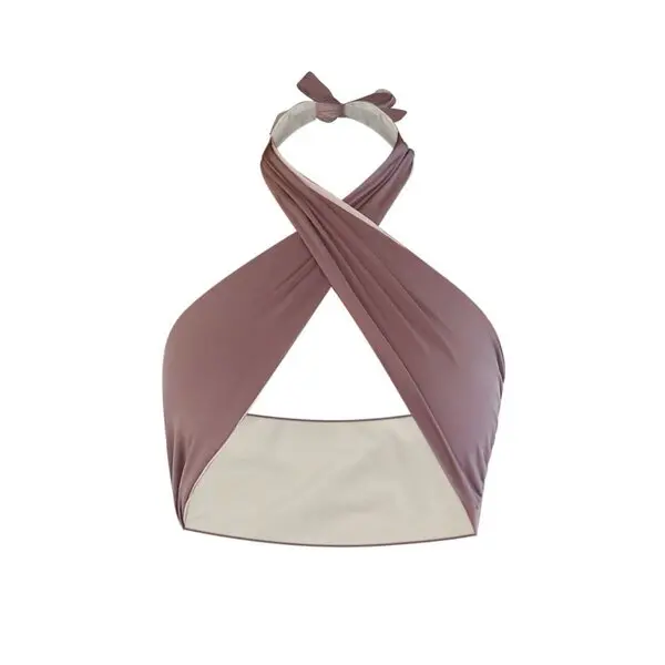 BELLETAGE SWIMWEAR The Indio Mystic Power Reversible Bikini Top - Brown