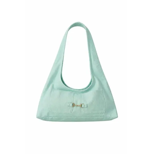 Carmen Says Solea Mint Buckle Detail Shoulder Bag - Blue