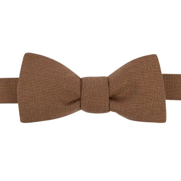LE COLONEL Neutrals Tiramisu Italian Wool Bow Tie