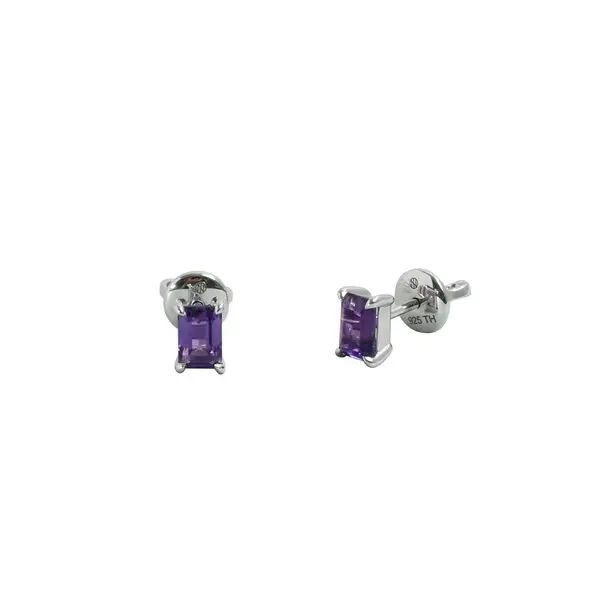 ONI Amethyst Studs - Silver