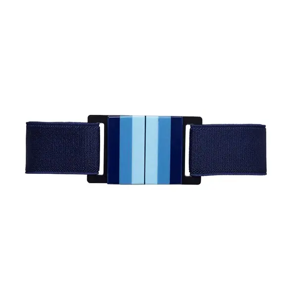 BELTBE Elastic Stretch Belt With Acrylic Buckle - Blue