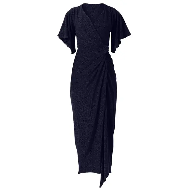 SACHA DRAKE The Emporium Maxi In Navy Lurex - Blue