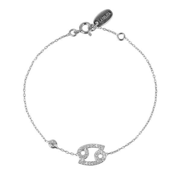 LATELITA Zodiac Horoscope Star Sign Bracelet Cancer - Silver