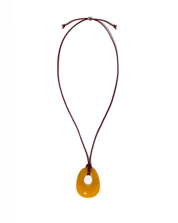 KYBELE STUDIO En Glow Cord Necklace With Agate - Gold