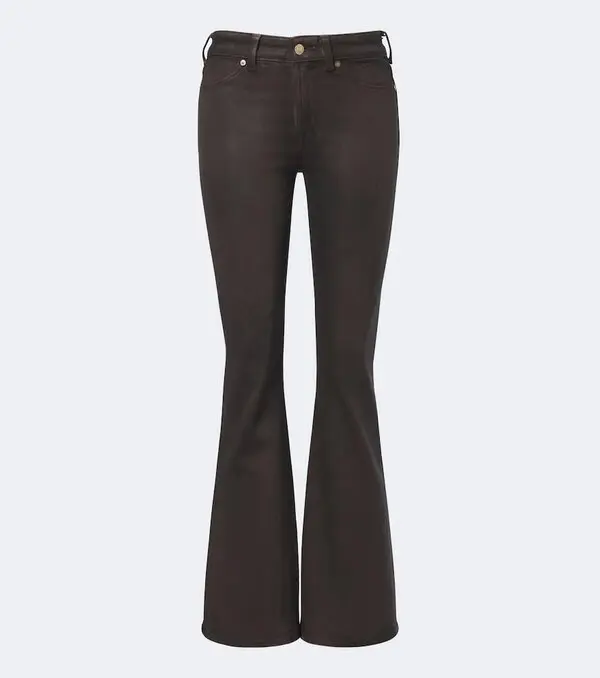 7 For All Mankind The Leggy Bootcut Coated Jeans - Brown