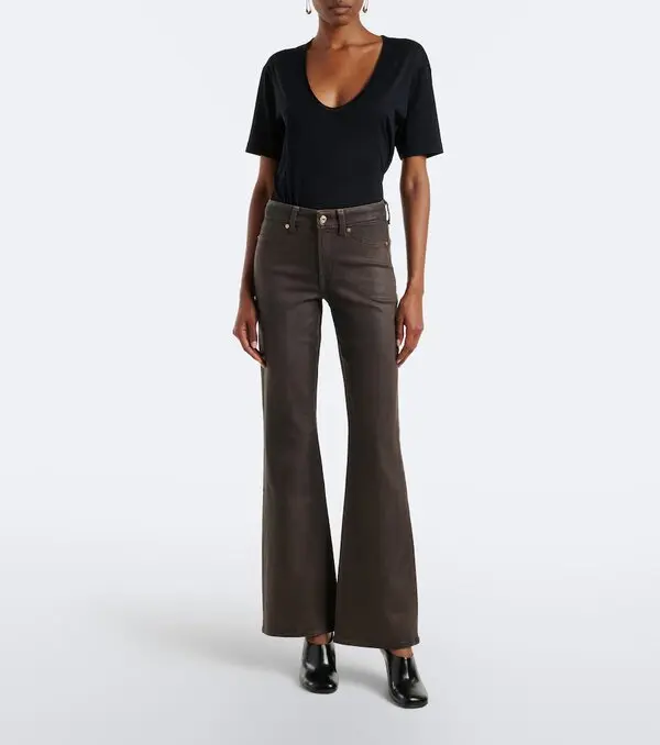 7 For All Mankind The Leggy Bootcut Coated Jeans