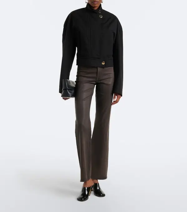 7 For All Mankind The Leggy Bootcut Coated Jeans