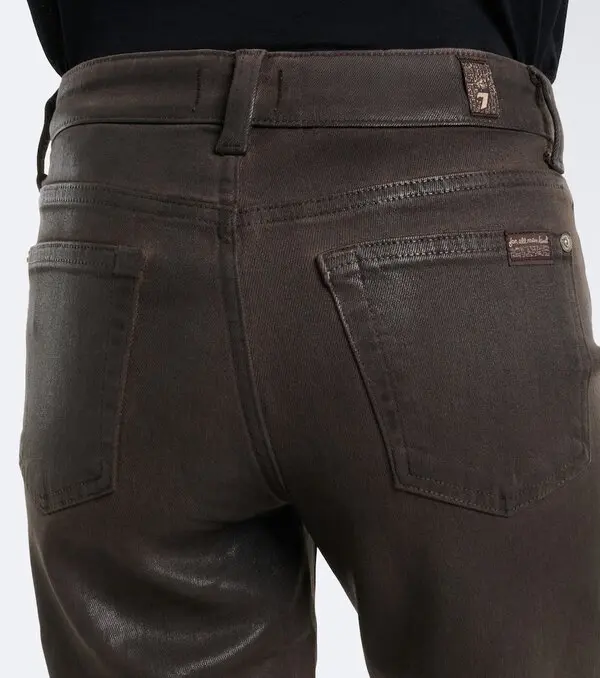7 For All Mankind The Leggy Bootcut Coated Jeans