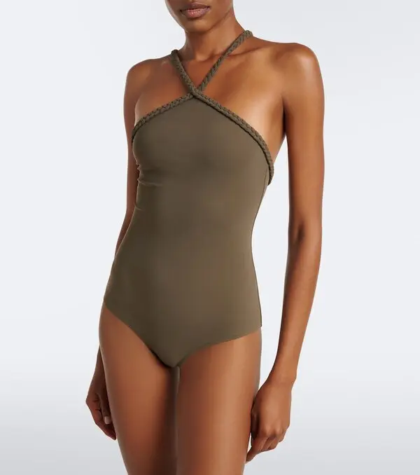 Bottega Veneta Braided-trim One-piece Swimsuit