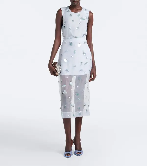 Simkhai Delilah Embellished Midi Skirt