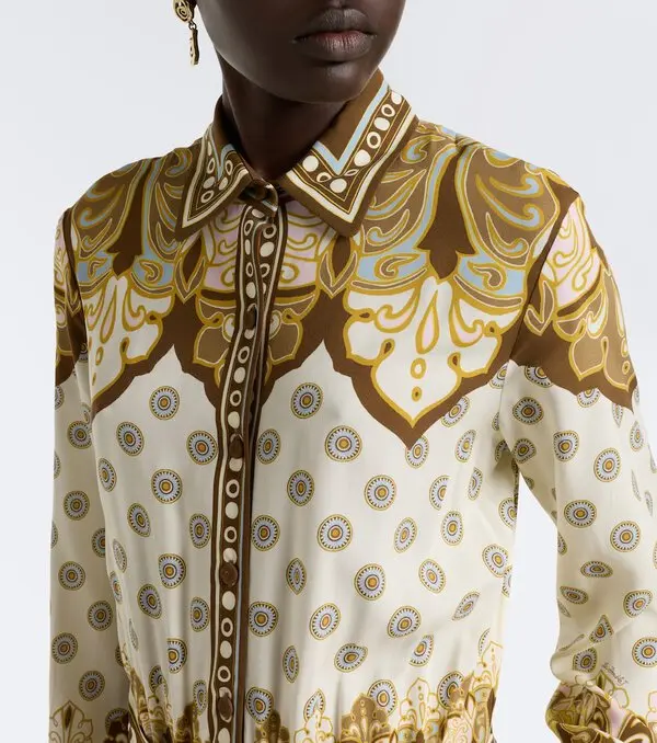 La DoubleJ Bellini Printed Voile Shirt Dress