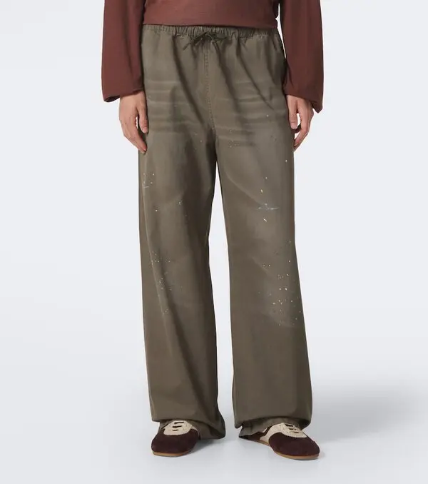 Acne Studios Cotton Twill Wide-leg Pants