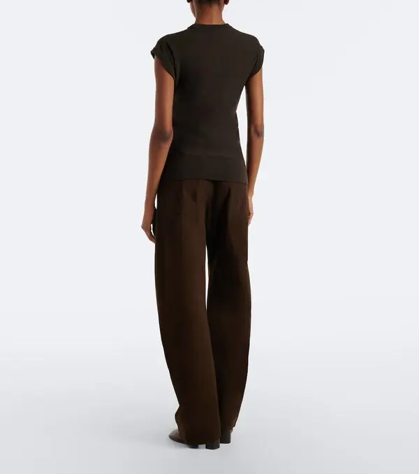 LEMAIRE Twisted Belted Barrel-leg Jeans - Brown
