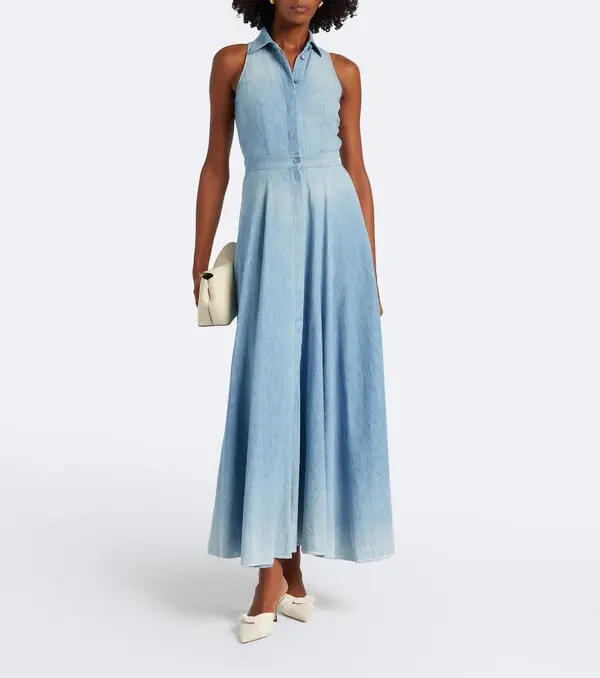 Ralph Lauren Peyton Denim Maxi Shirt Dress