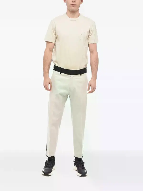 Neil Barrett Tom Contrast-waistband Cropped Trousers