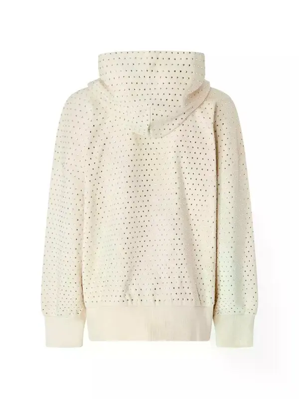 Pinko Rhinestone-embellished Zip-up Hoodie