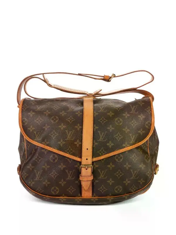 LOUIS VUITTON 1990 Gm Saumur Monogram Canvas Shoulder Bag