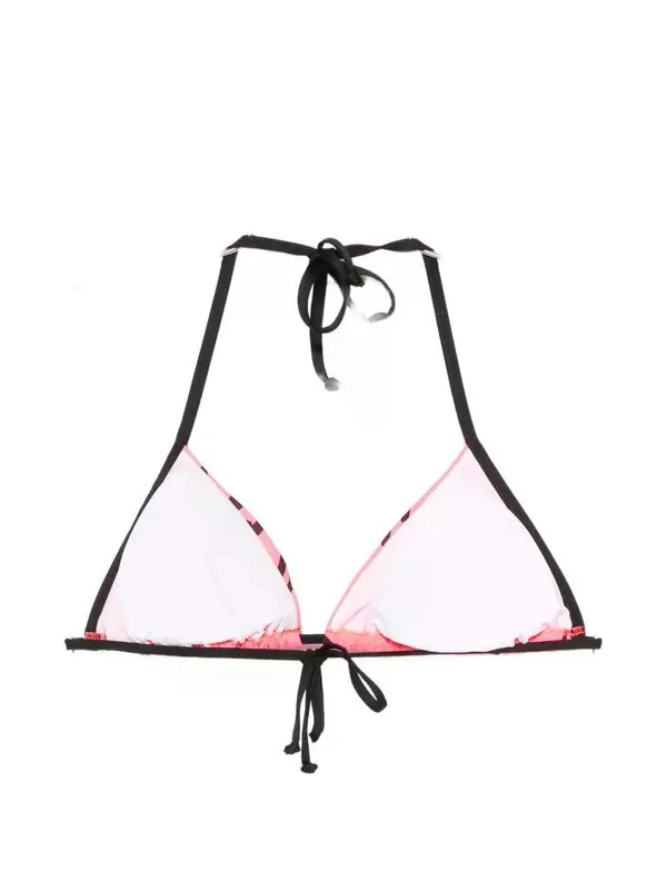 Moschino Logo-print Triangle Bikini Top